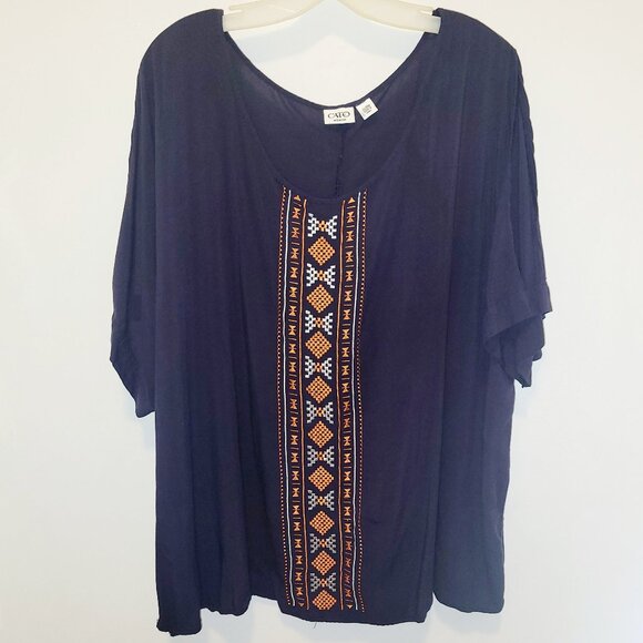 Cato | Tops | Cato Woman Navy Summer Shirt | Poshmark